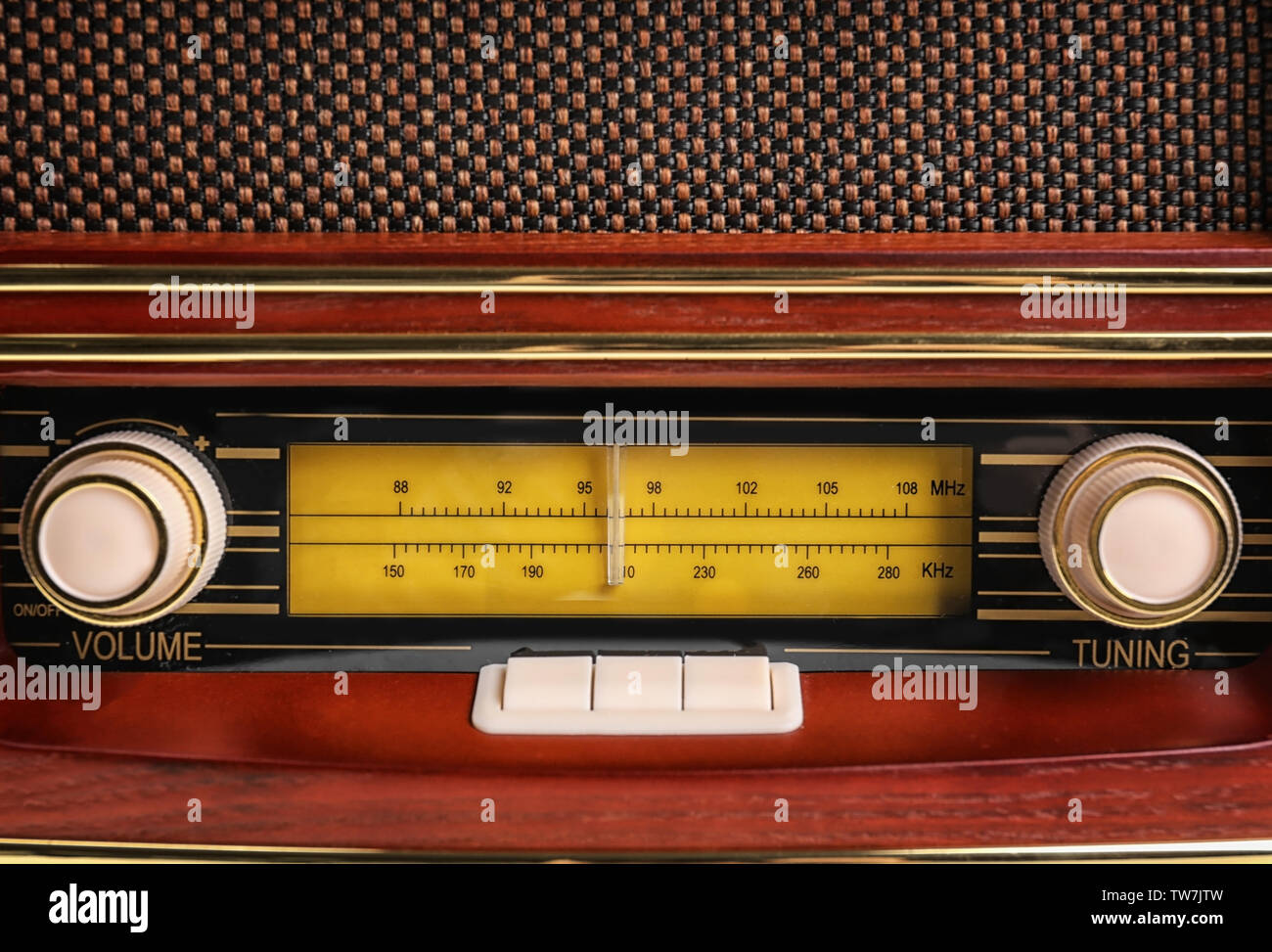 Retro radio receiver, closeup Stock Photo - Alamy