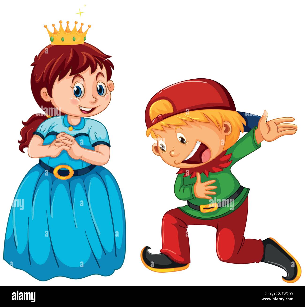 Boy and girl wearing costume illustration Stock Vector Image & Art - Alamy