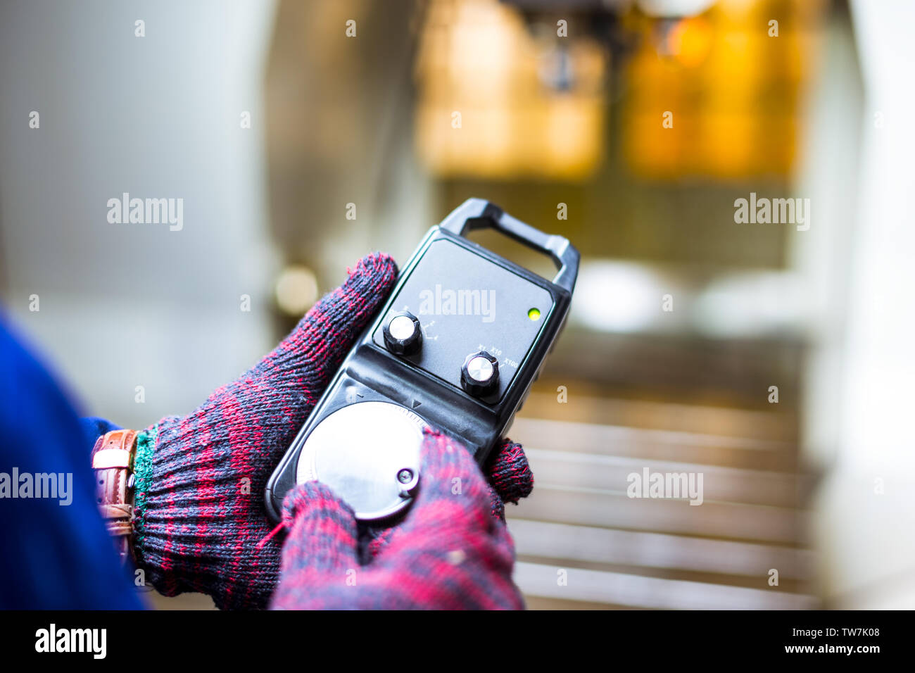 Hand design meter Stock Photo - Alamy