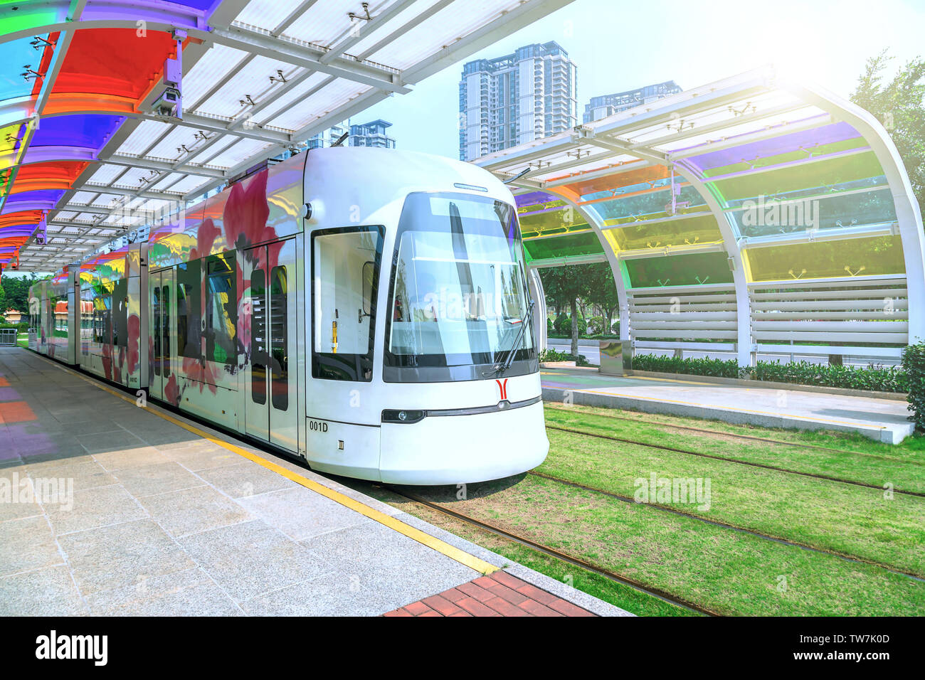 City rail stops Stock Photo - Alamy