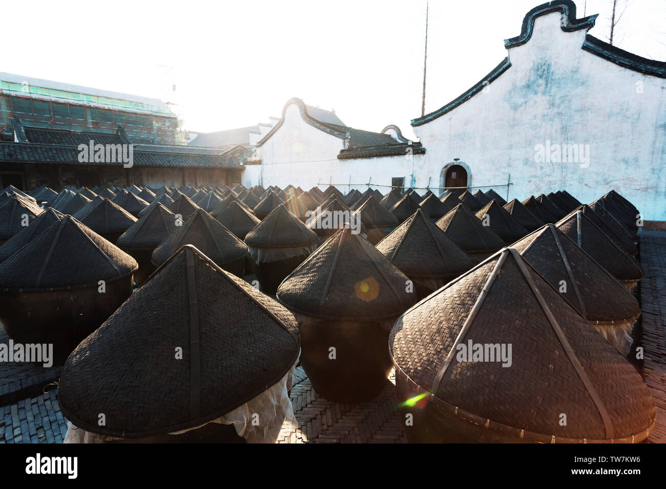 traditional chinese wine fermentation cans Stock Photo - Alamy