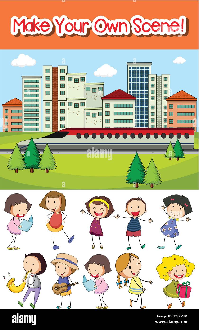 Make your own scene illustration Stock Vector Image & Art - Alamy