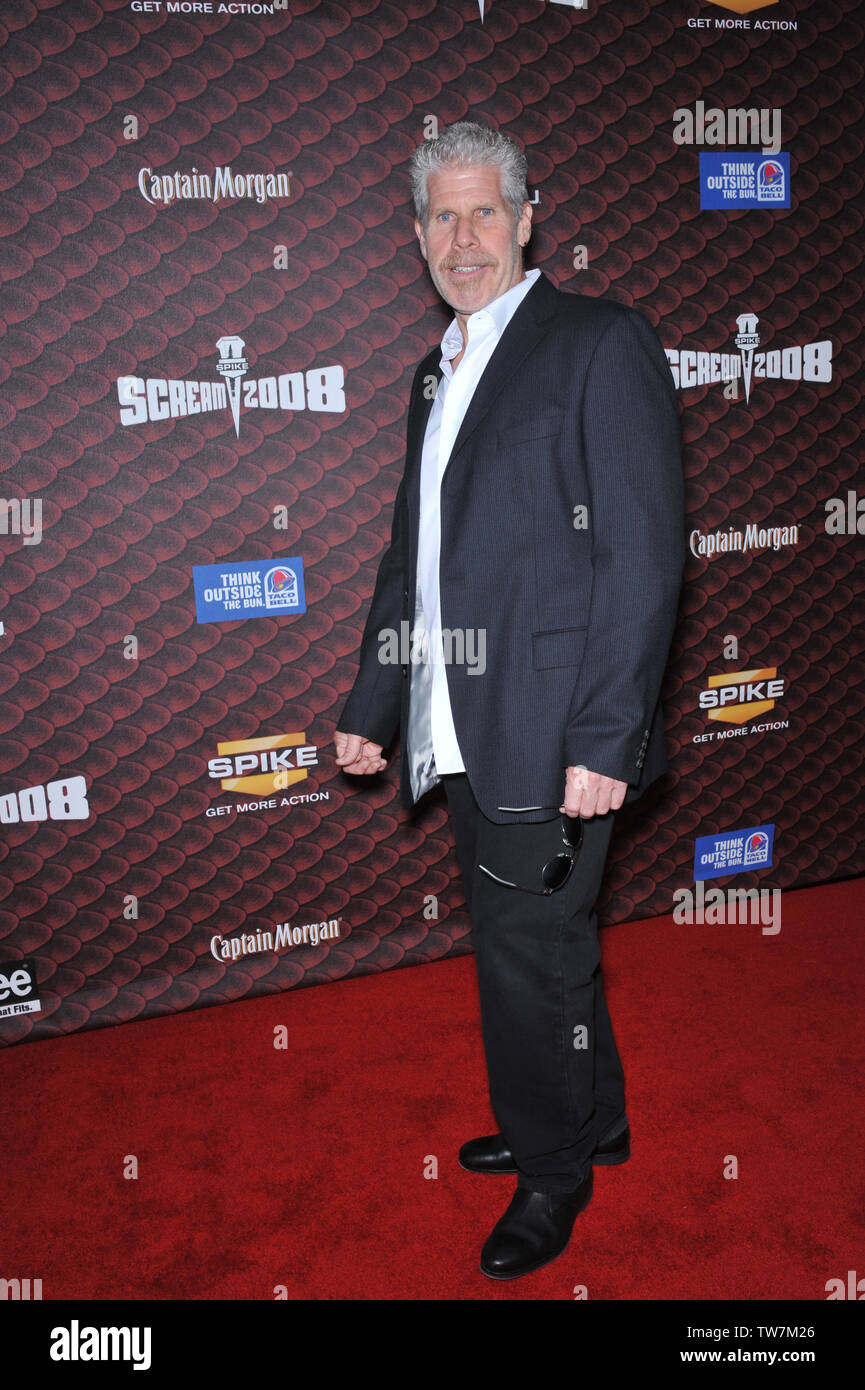 LOS ANGELES, CA. October 18, 2008: Ron Perlman at Spike TV's Scream ...