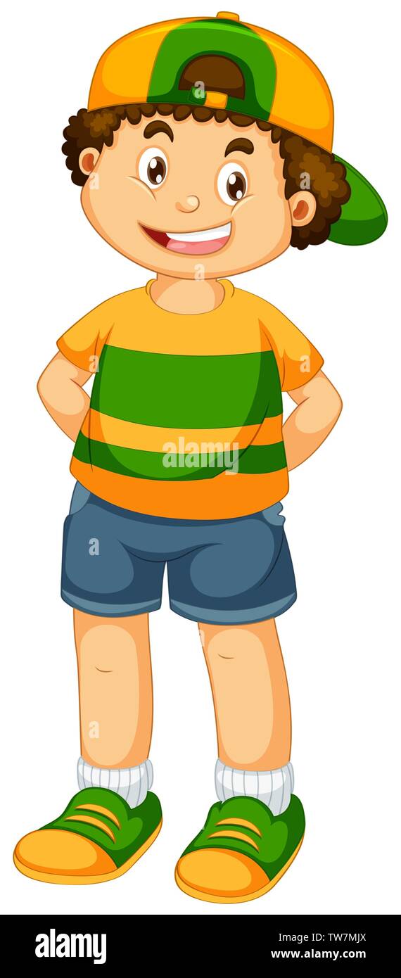 child standing on a white background Stock Vector Image & Art - Alamy