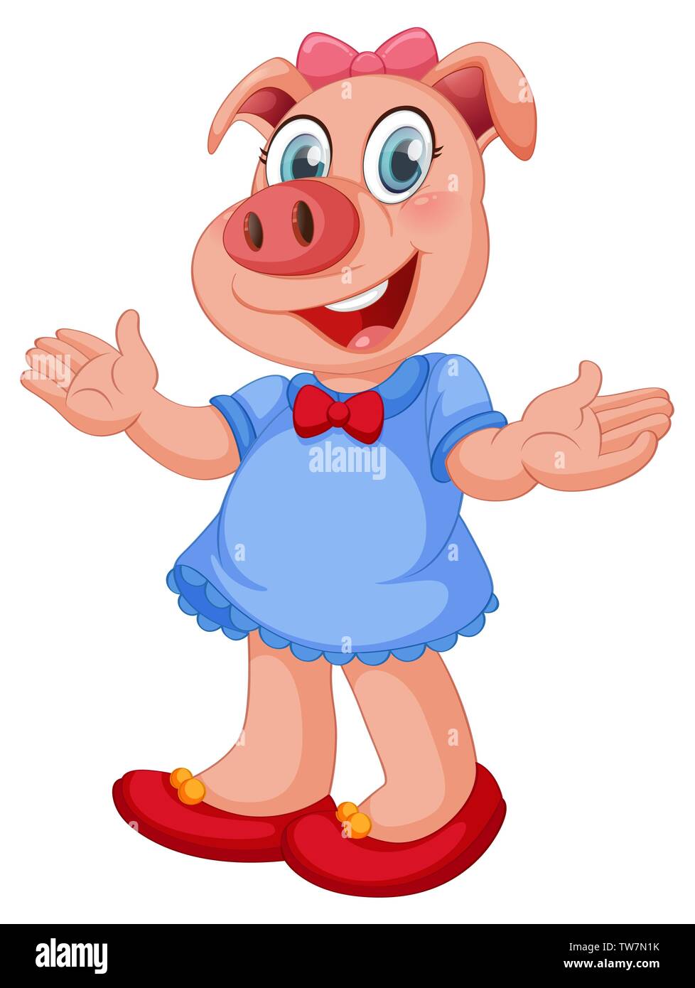 A pig female character illustration Stock Vector Image & Art - Alamy