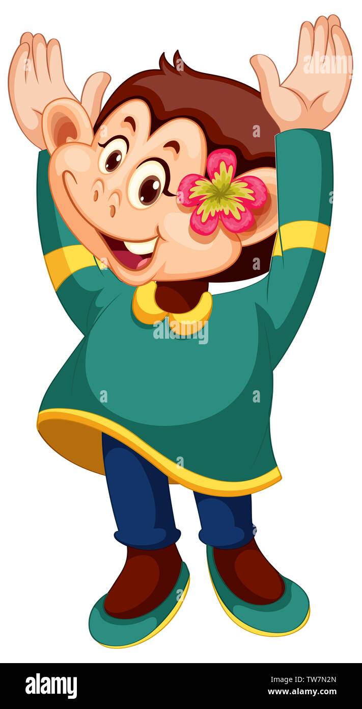 A female monkey character illustration Stock Vector Image & Art - Alamy