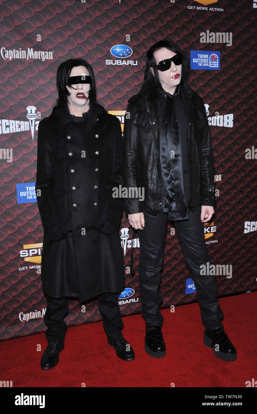 LOS ANGELES, CA. October 18, 2008: Marilyn Manson & Twiggy Ramirez at ...