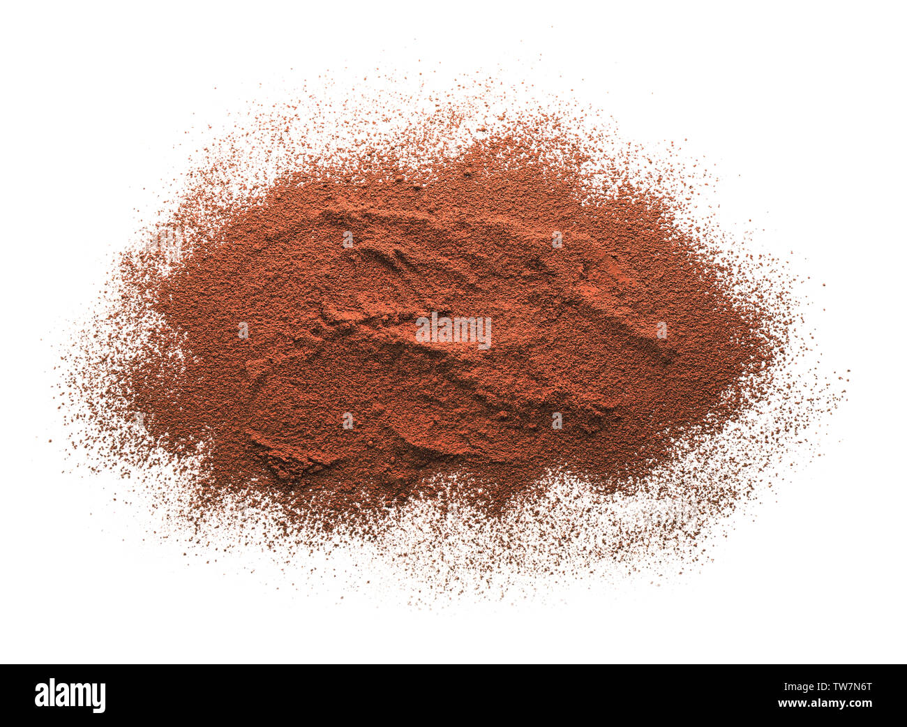 Heap of healthy cocoa powder on white background Stock Photo - Alamy