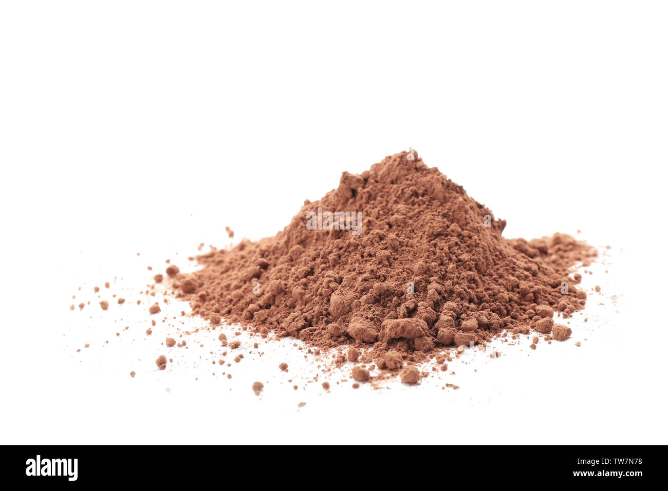 Heap of healthy cocoa powder on white background Stock Photo - Alamy