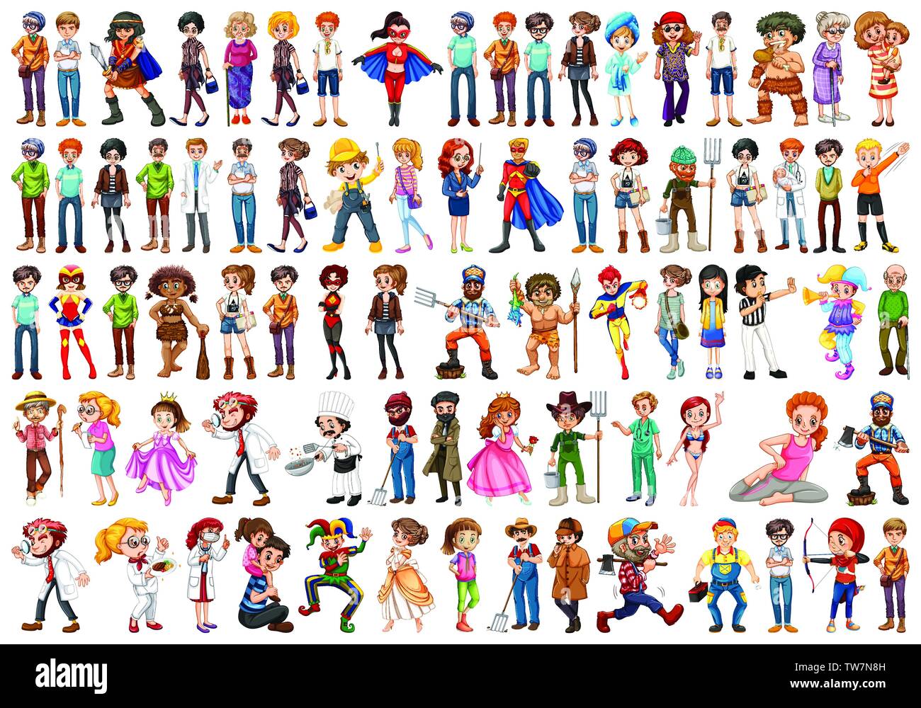 Set of people character illustration Stock Vector Image & Art - Alamy