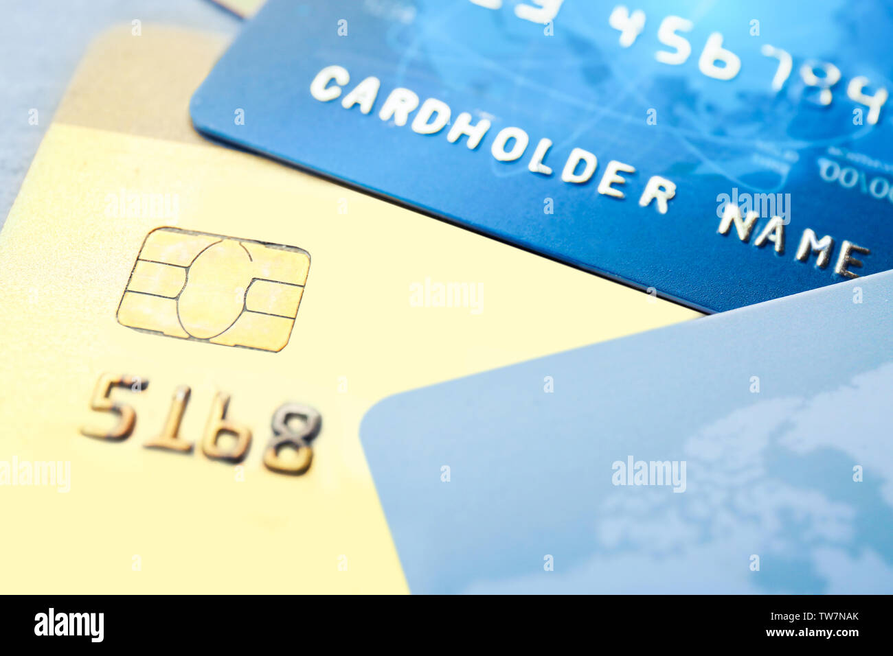 Different credit cards, closeup Stock Photo - Alamy