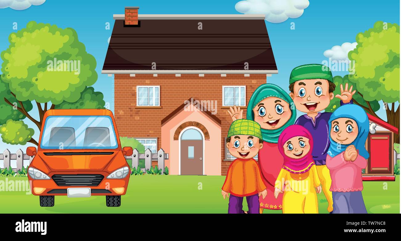 Front garden house in Stock Vector Images - Alamy