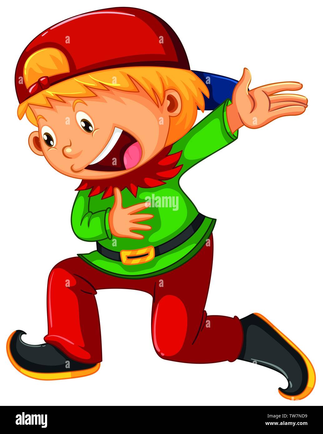 A boy with elf costume illustration Stock Vector Image & Art - Alamy