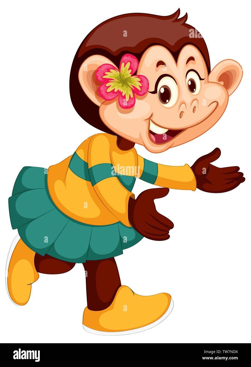 A cute monkey character illustration Stock Vector Image & Art - Alamy