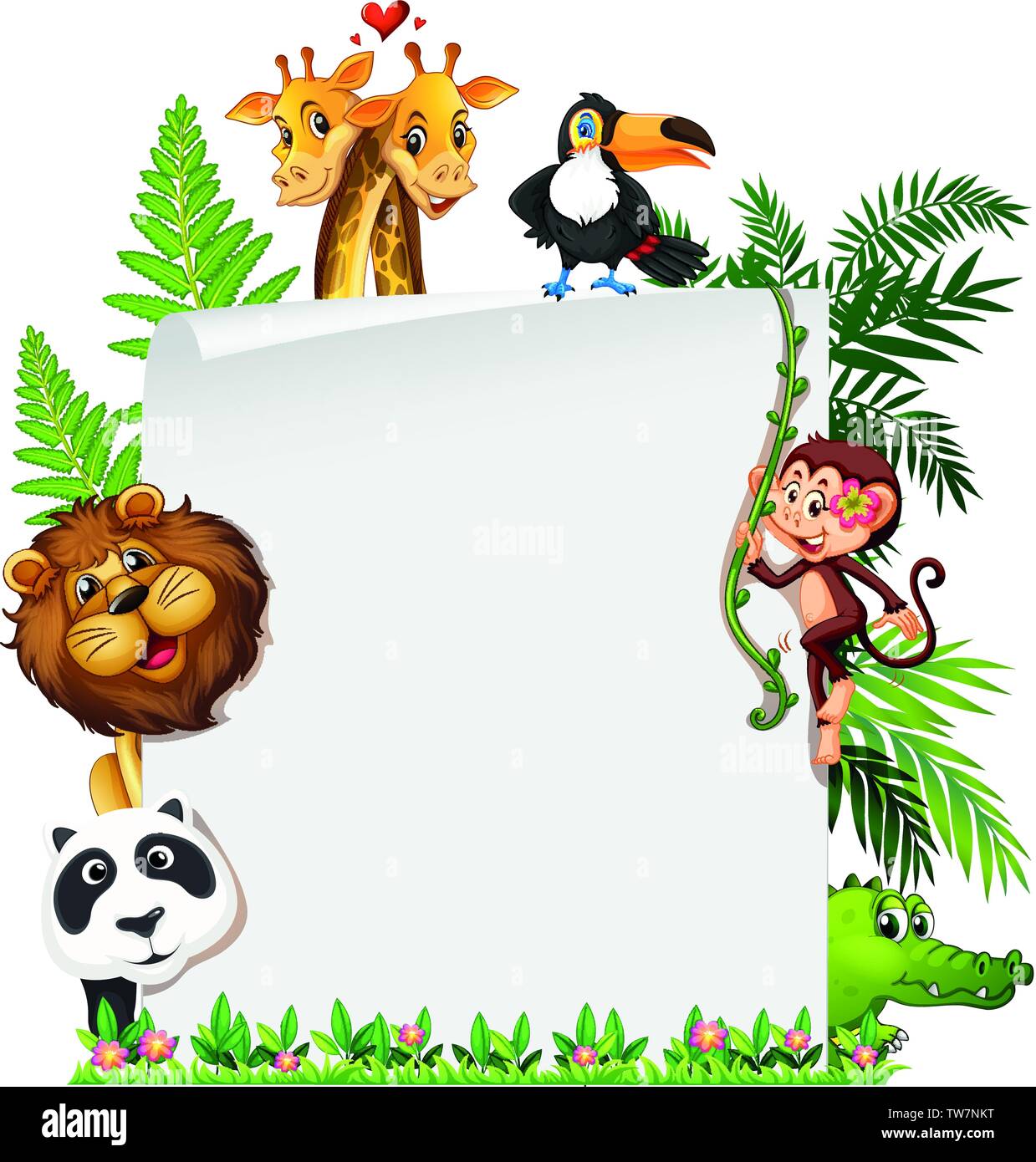 Wild animal note card Stock Vector Images - Alamy