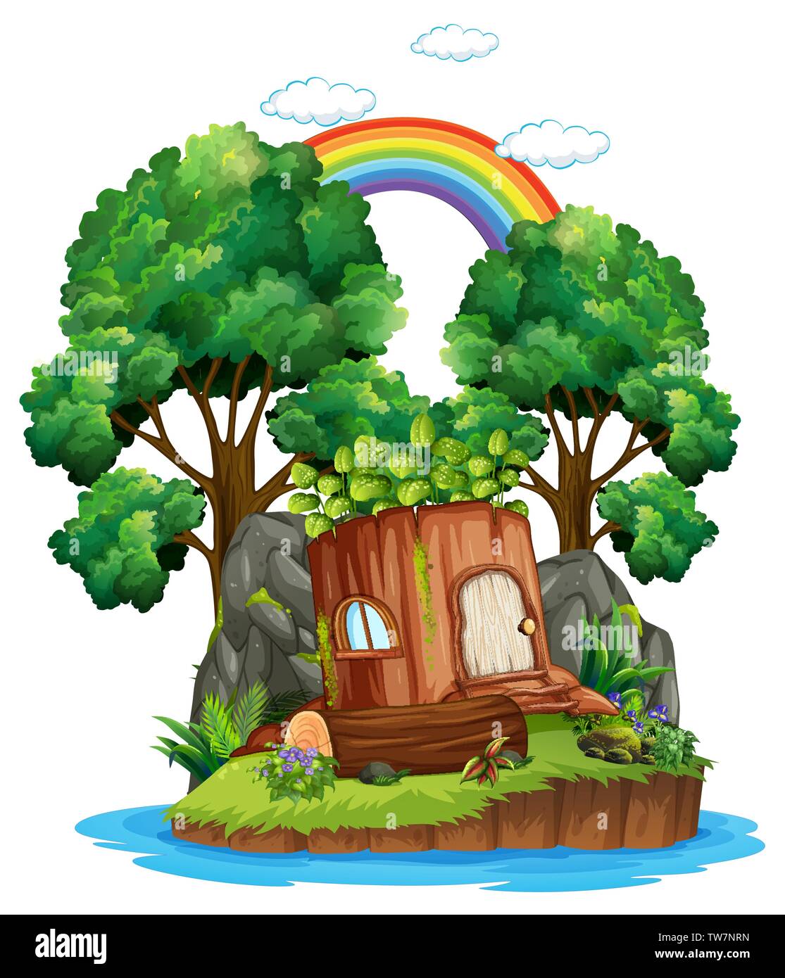 An isolated nature scene illustration Stock Vector Image & Art - Alamy