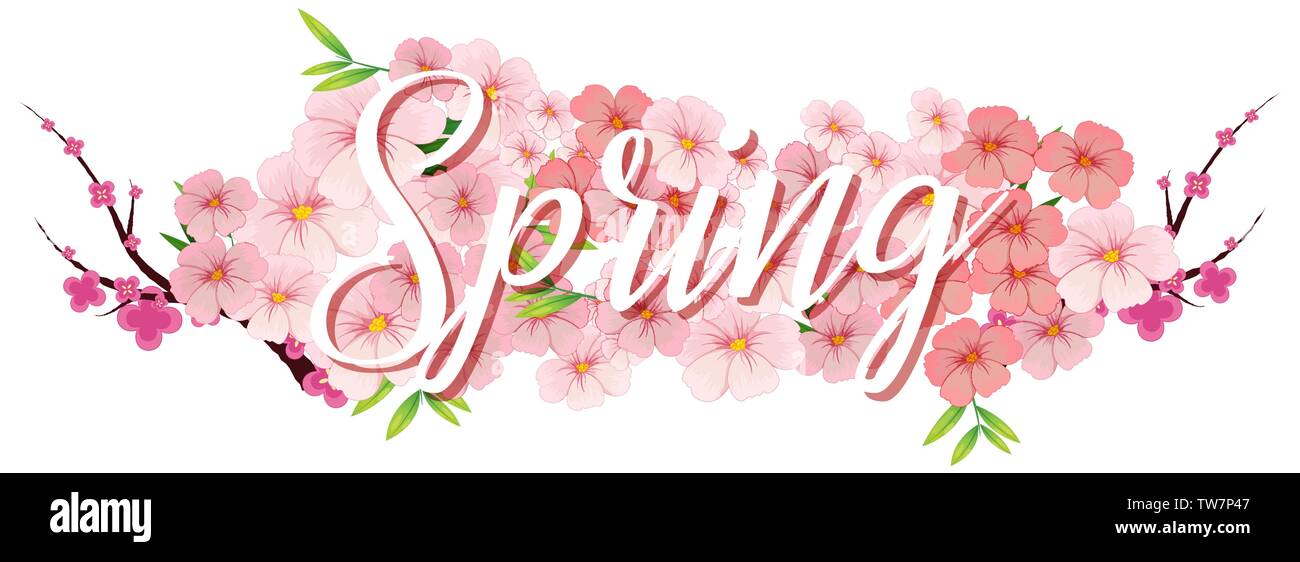A text letter of spring illustration Stock Vector Image & Art - Alamy