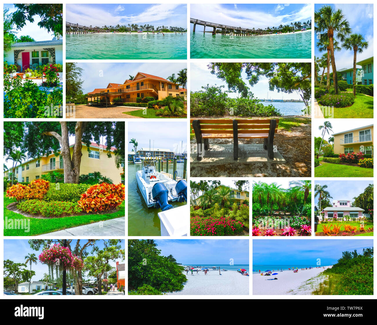 Exterior of a two-story modern resort building in Naples, Florida Stock ...
