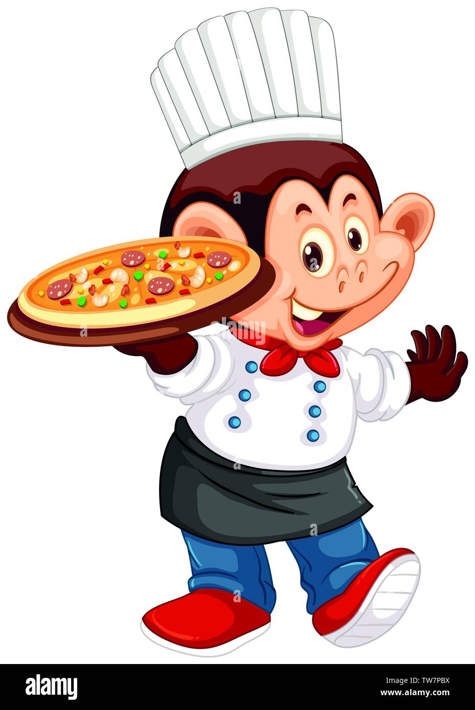 A monkey chef character illustration Stock Vector Image & Art - Alamy