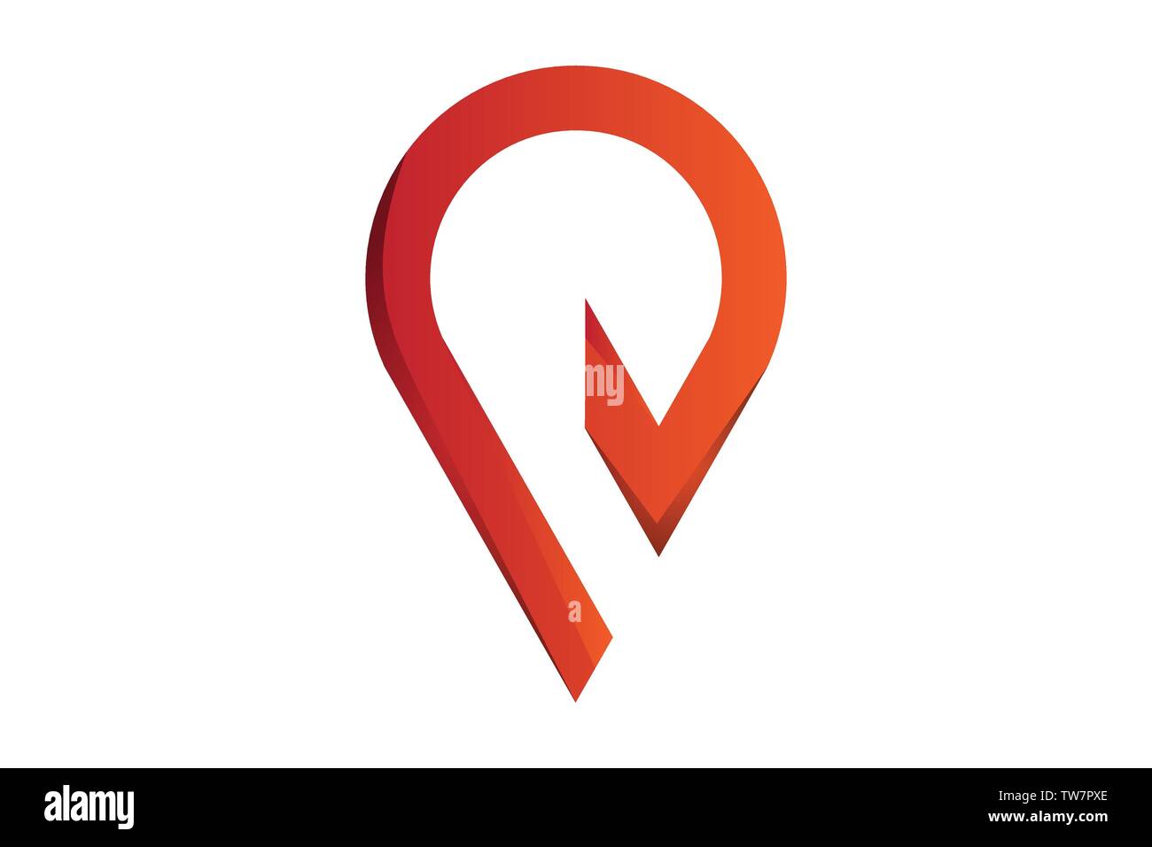 letter P and point map logo Designs Inspiration Isolated on White ...