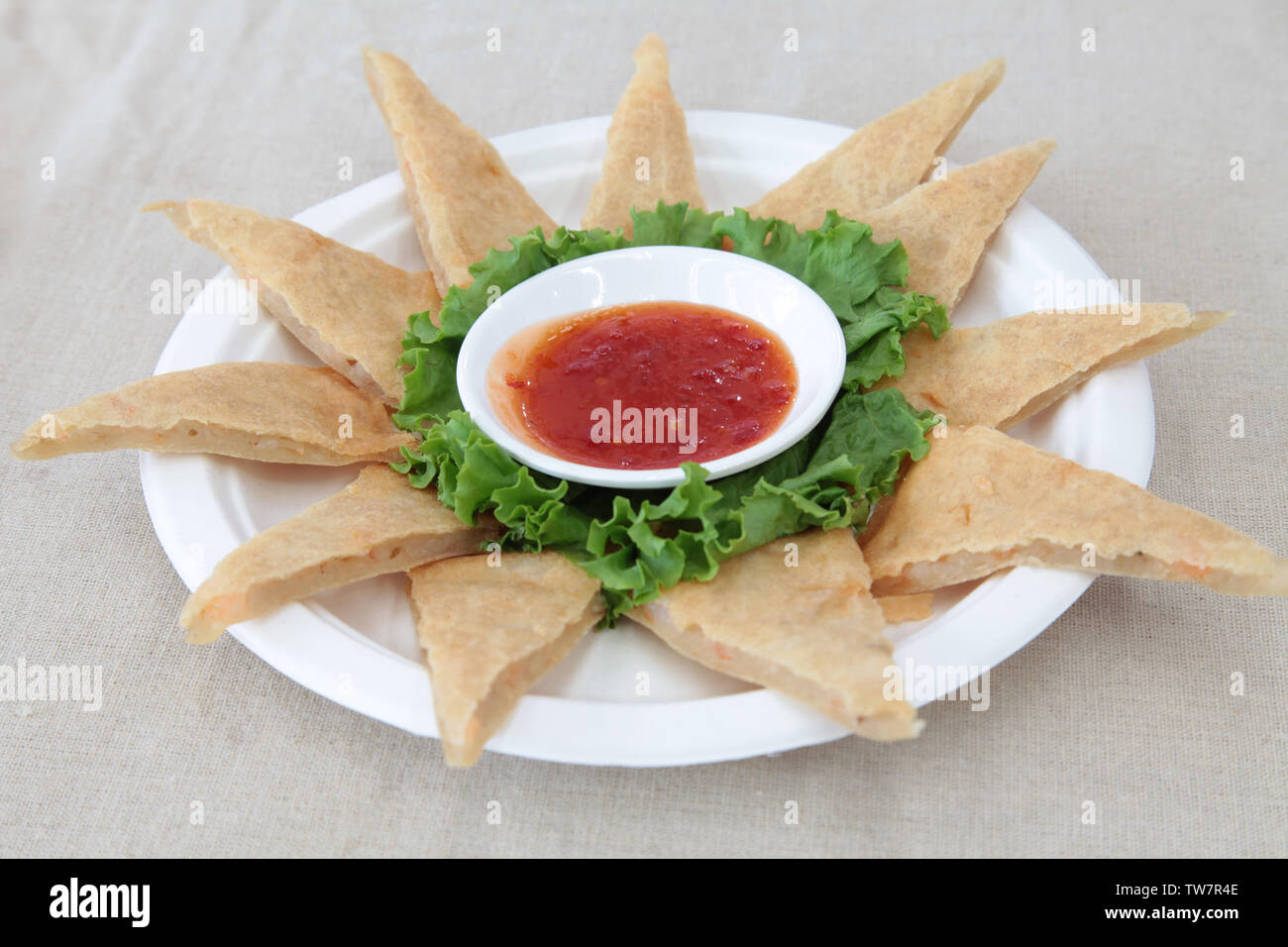 Moon shrimp cake Stock Photo - Alamy
