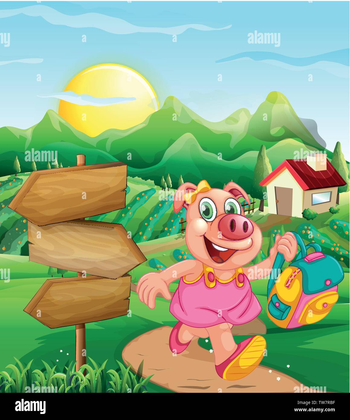 Pig house Stock Vector Images - Alamy