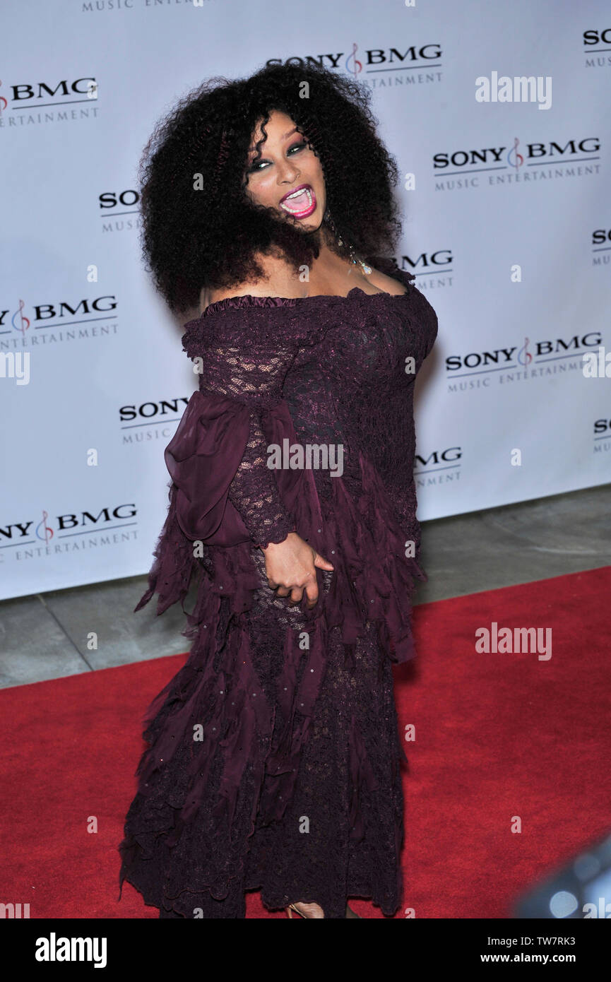 LOS ANGELES, CA. February 10, 2008: Chaka Khan at the Sony BMG Music ...