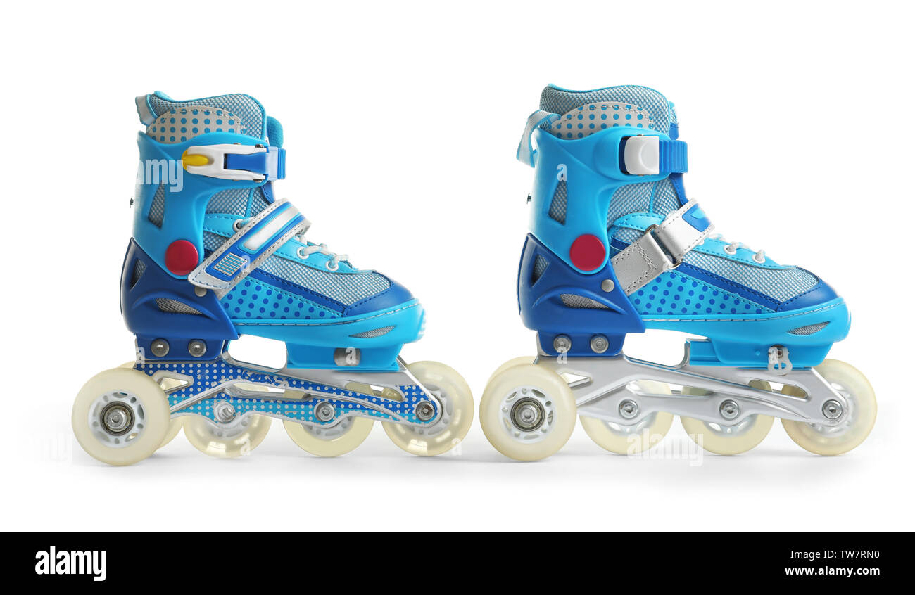 Pair of roller skates, isolated on white Stock Photo - Alamy