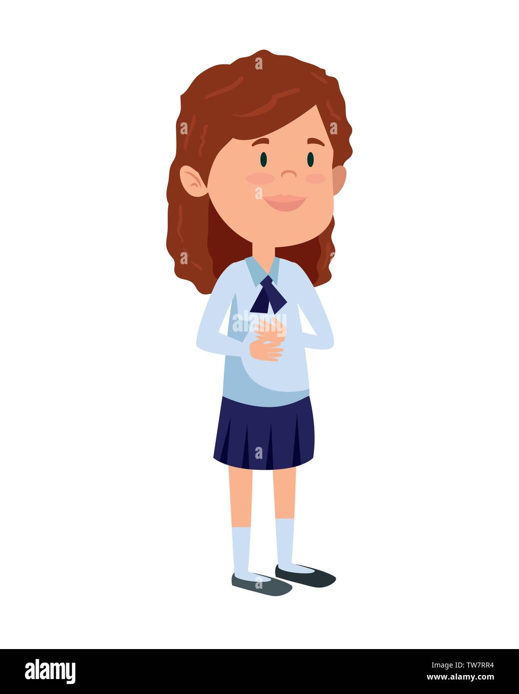 happy student girl comic character Stock Vector Image & Art - Alamy