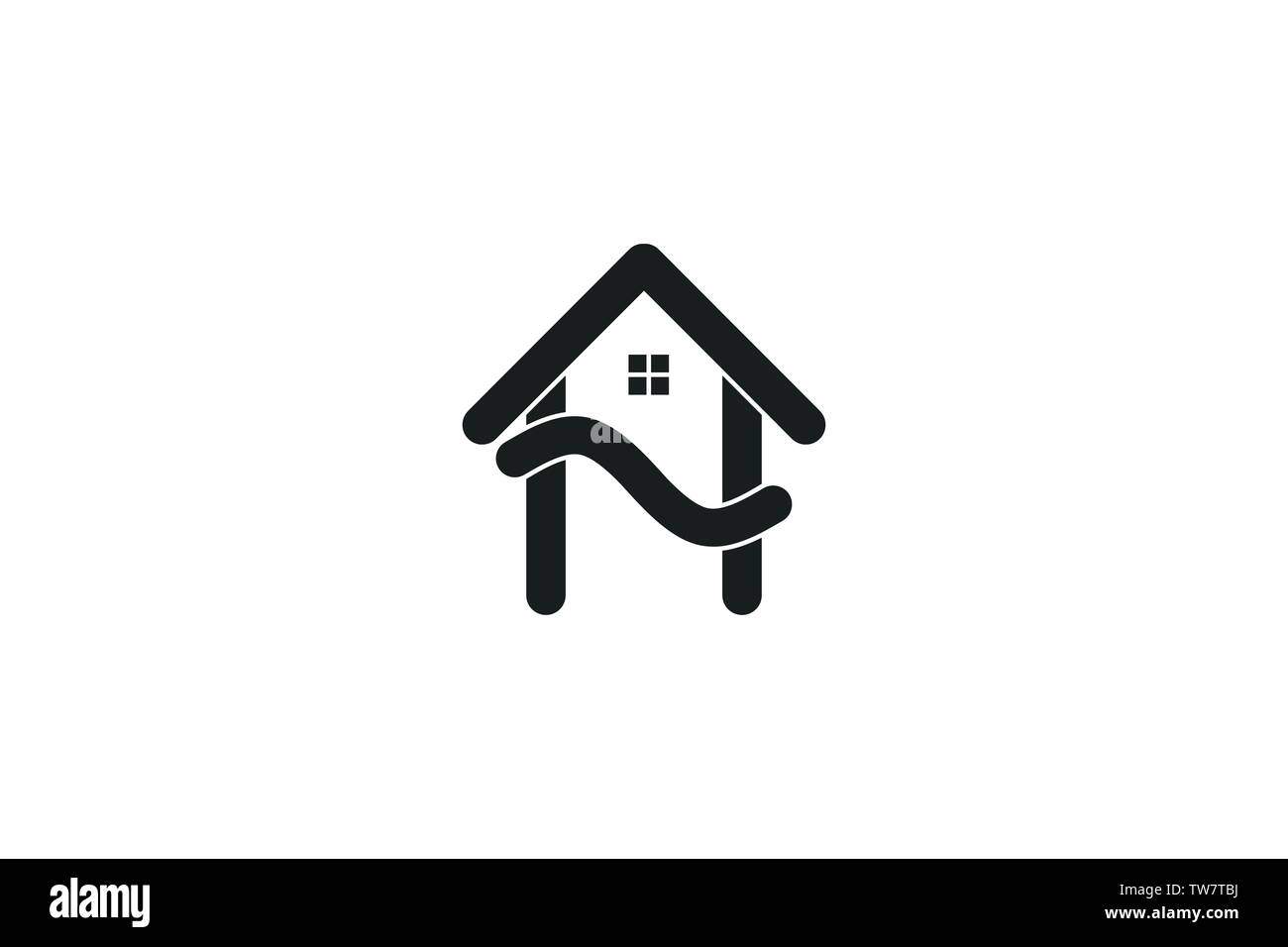 letter H house logo Designs Inspiration Isolated on White Background ...