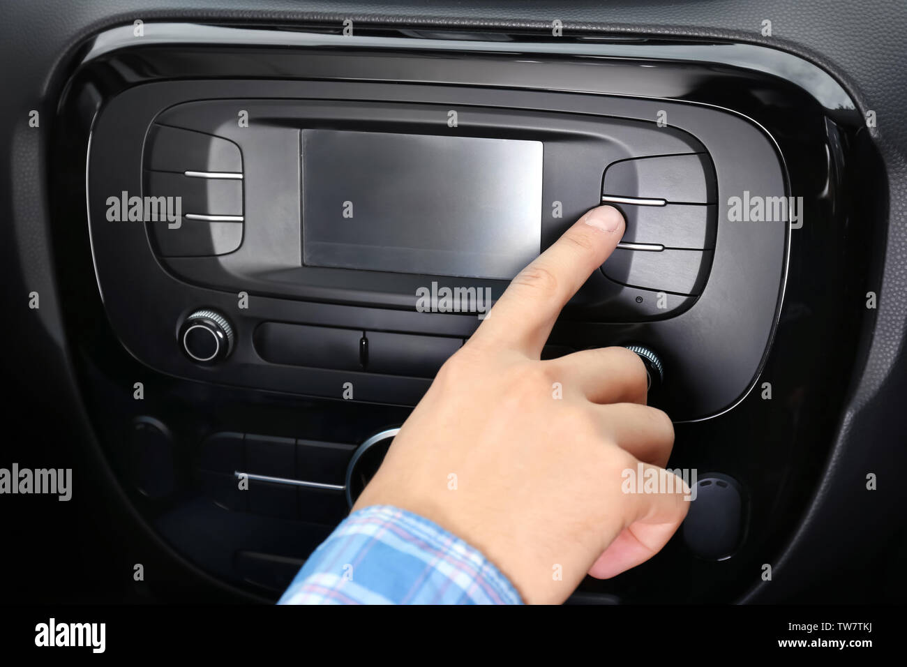 Man tuning car radio hi-res stock photography and images - Alamy