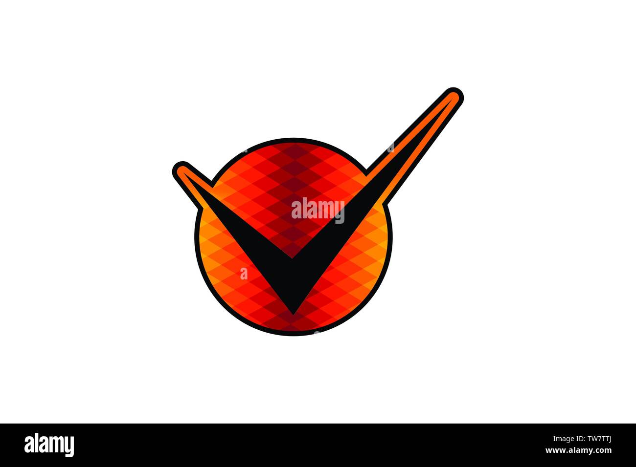 round and check mark logo Designs Inspiration Isolated on White ...