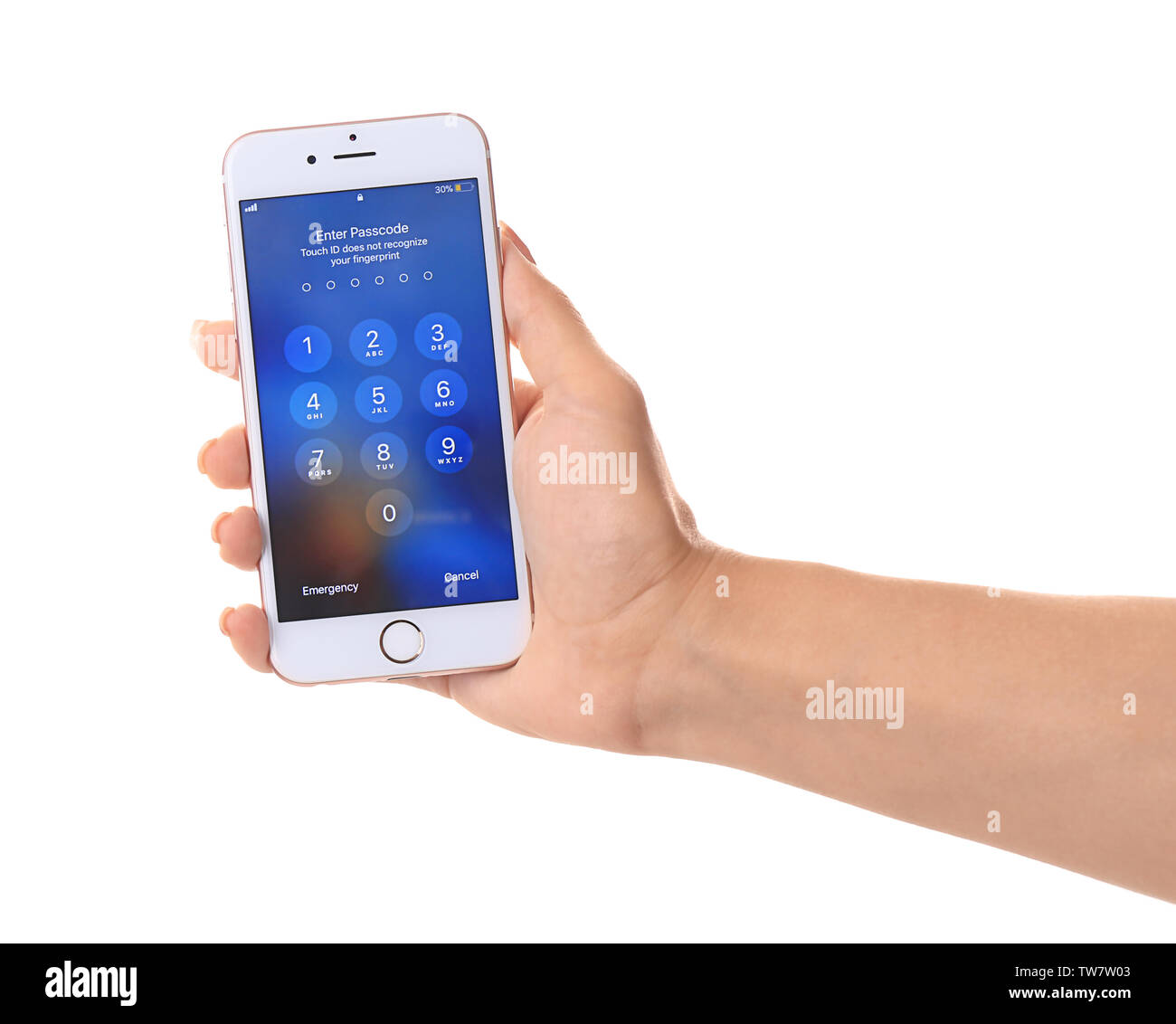 KIEV, UKRAINE - OCTOBER 06, 2017: Woman holding Rose Gold iPhone 6S ...