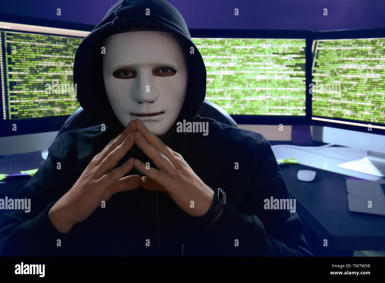 Computer codes in black background hi-res stock photography and images ...