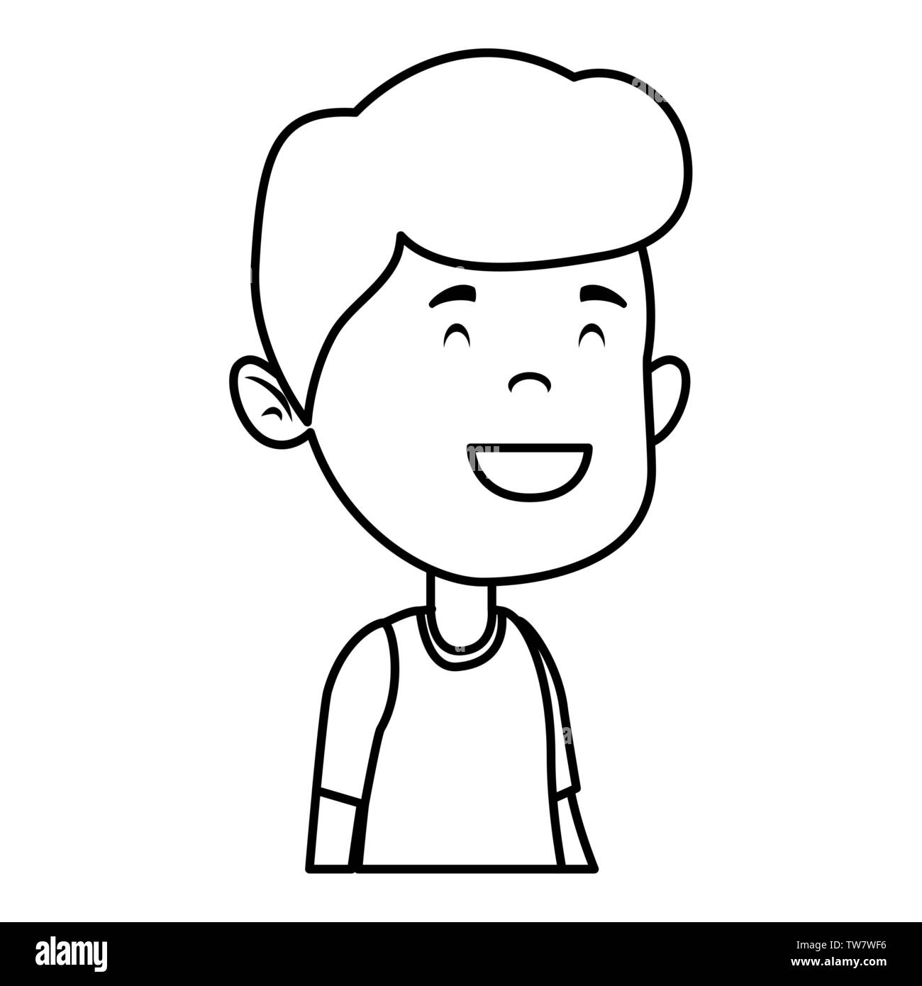happy student boy comic character Stock Vector Image & Art - Alamy