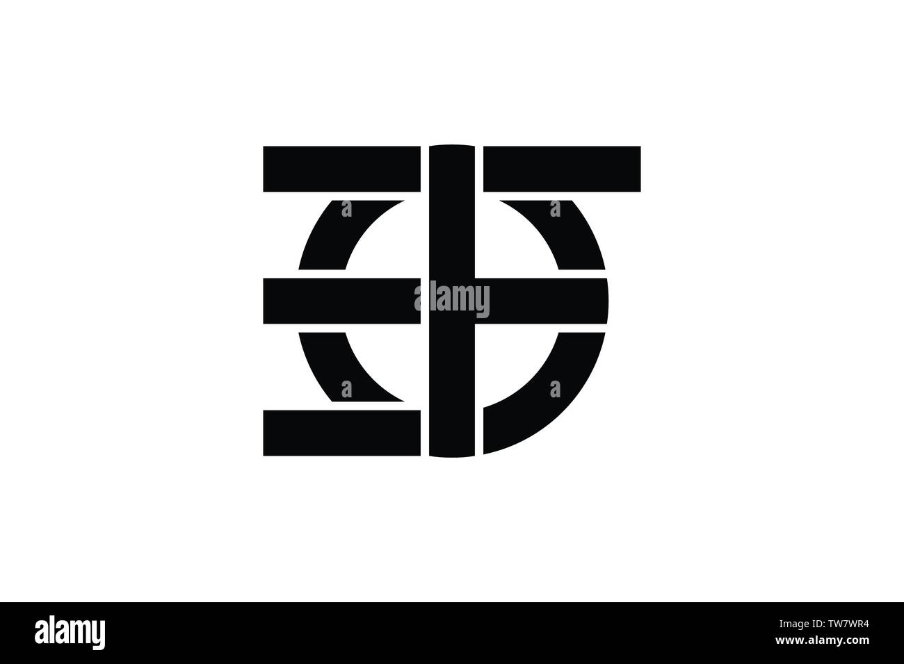 letter E F monogram logo Designs Inspiration Isolated on White ...