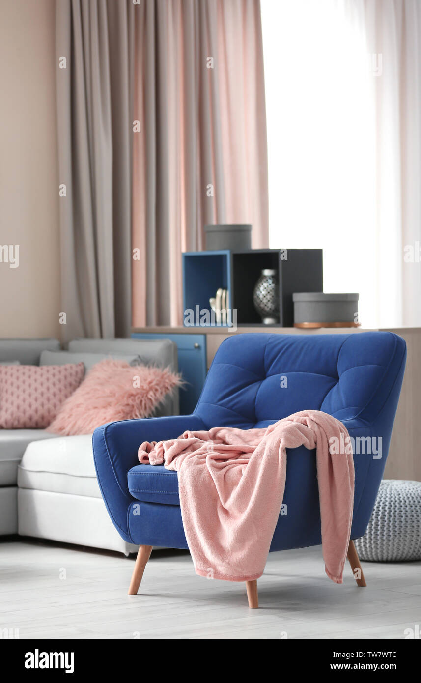 Design of modern living room with comfortable furniture Stock Photo - Alamy