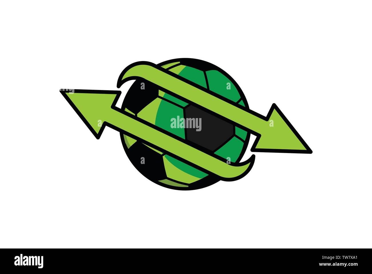 football, ball and arrow logo Designs Inspiration Isolated on White ...