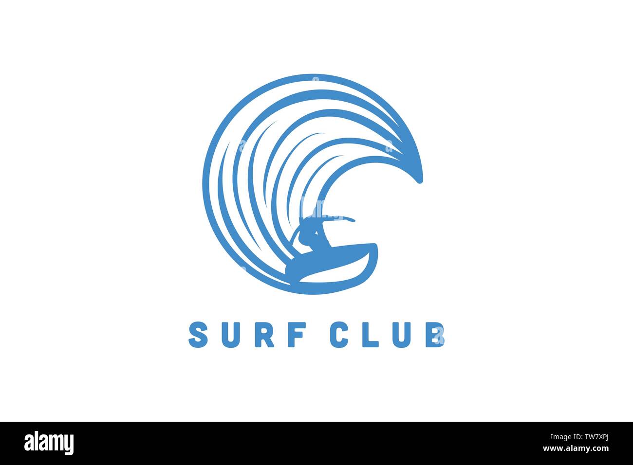 surf player, man and wave logo Designs Inspiration Isolated on White ...