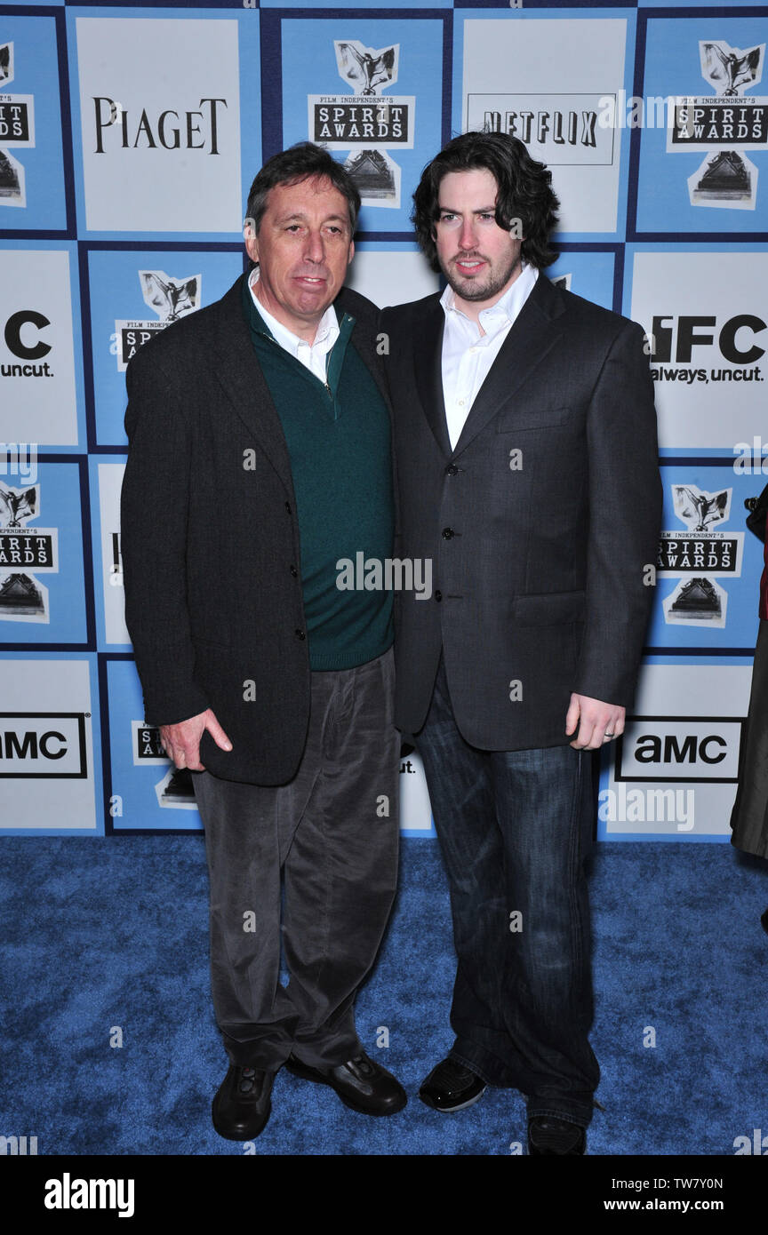 LOS ANGELES, CA. February 22, 2008: Ivan Reitman & Jason Reitman at ...