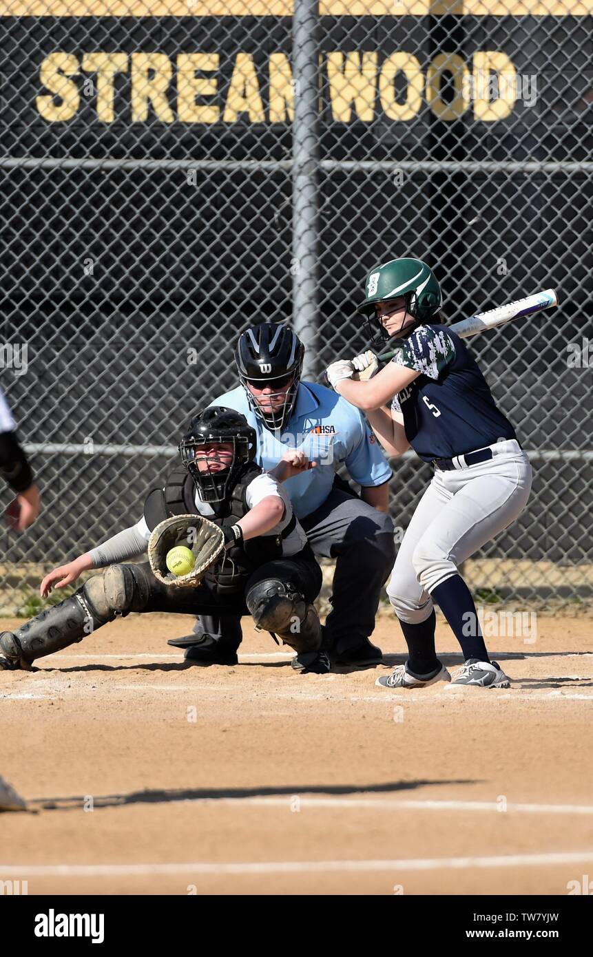 Batter taking a pitch for a called strike. USA Stock Photo - Alamy