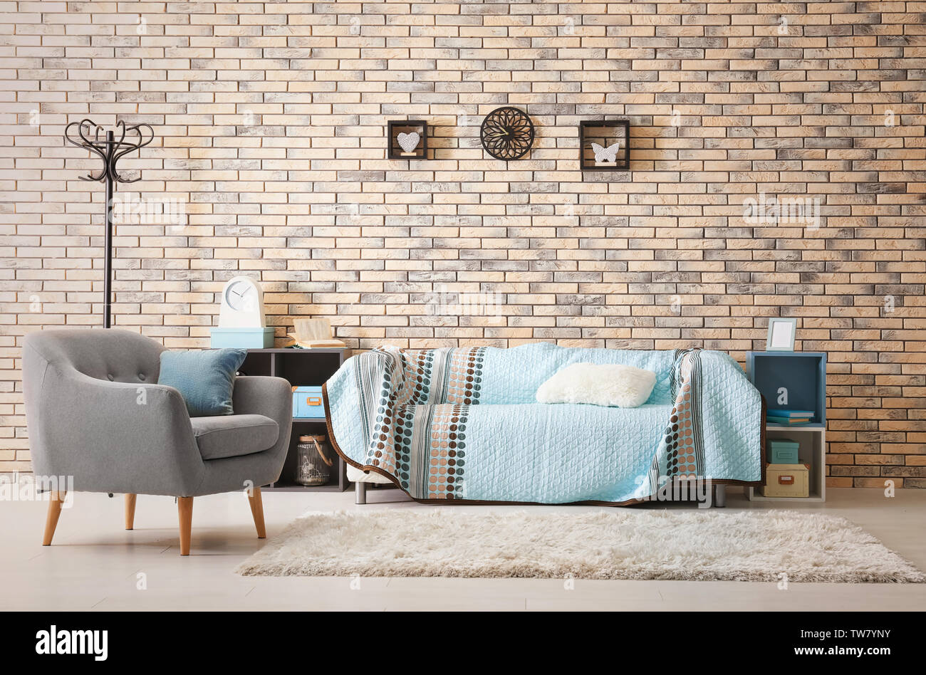 Beautiful modern room interior Stock Photo - Alamy