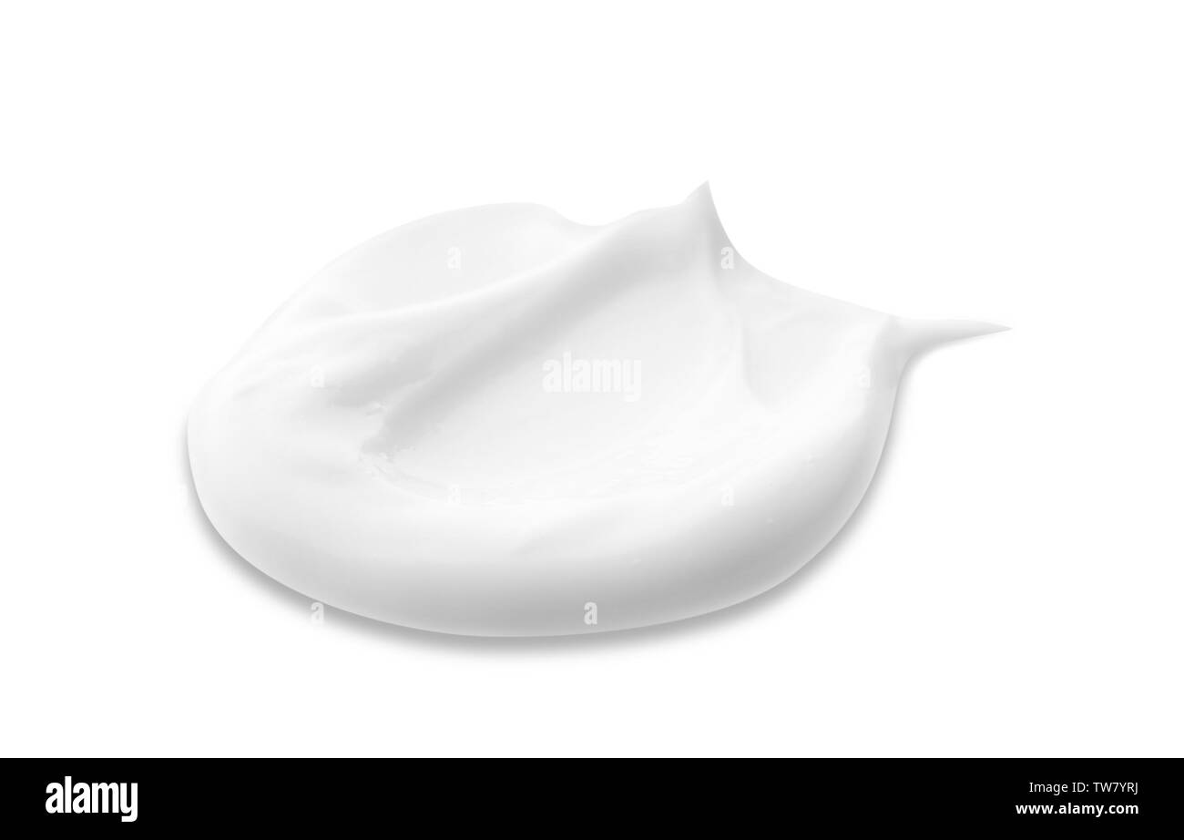 Sample of body cream on white background Stock Photo - Alamy