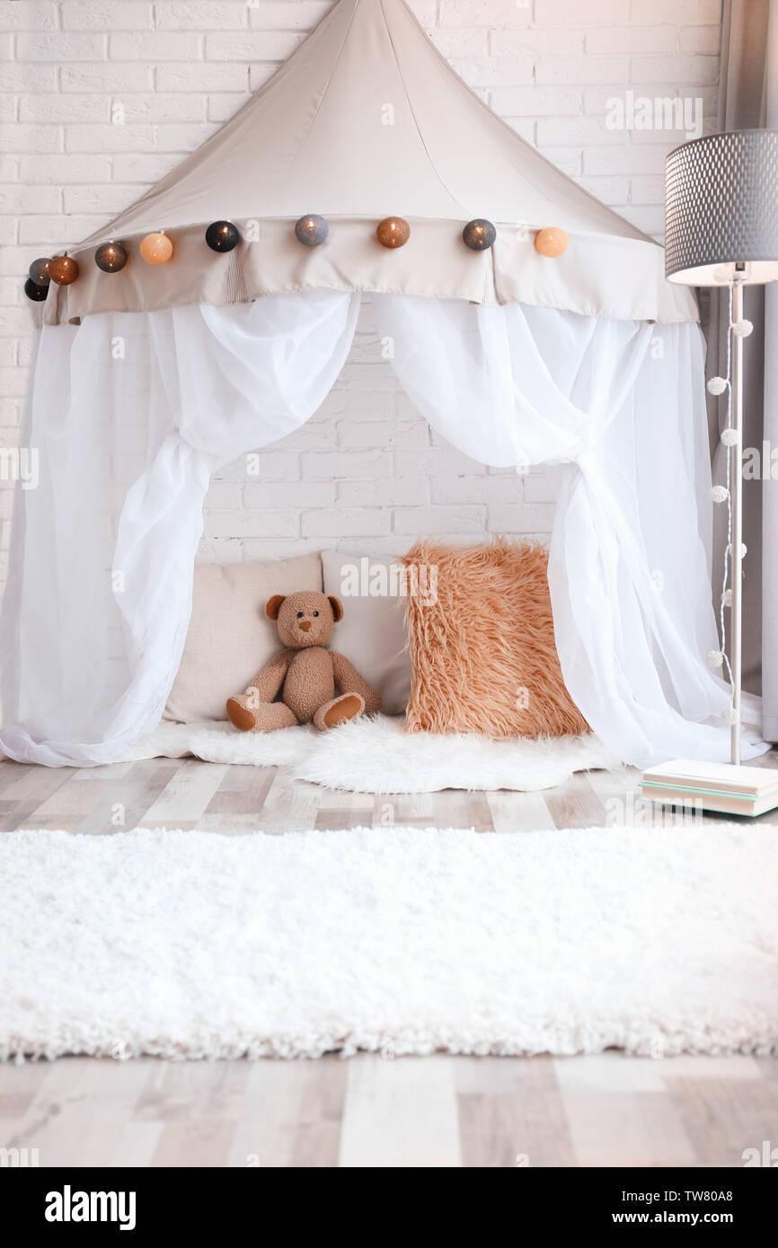 Interior of child room with soft fluffy carpet Stock Photo - Alamy