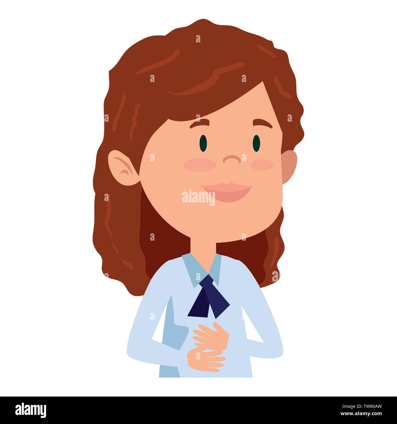 happy student girl comic character Stock Vector Image & Art - Alamy