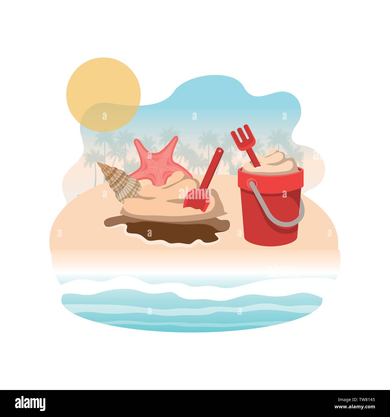 Sand water container bucket Cut Out Stock Images & Pictures - Alamy