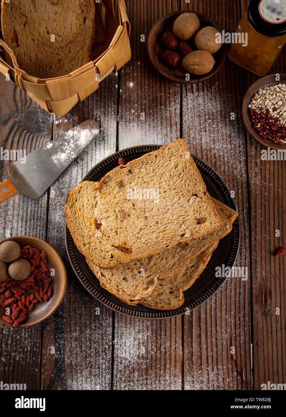 Grain, whole wheat bread, toast Stock Photo - Alamy