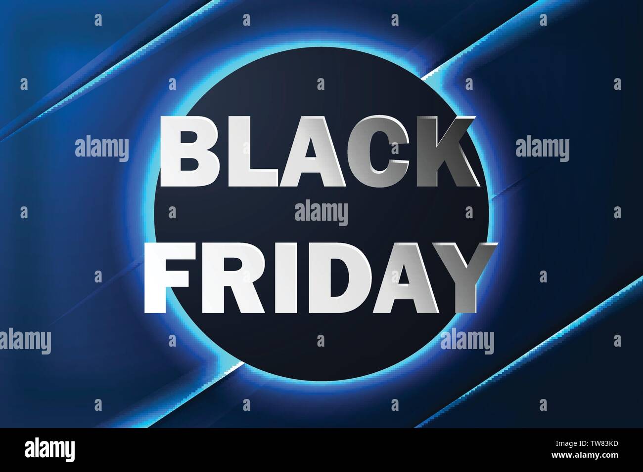 Black friday sale banner with neon background Stock Vector Image & Art ...