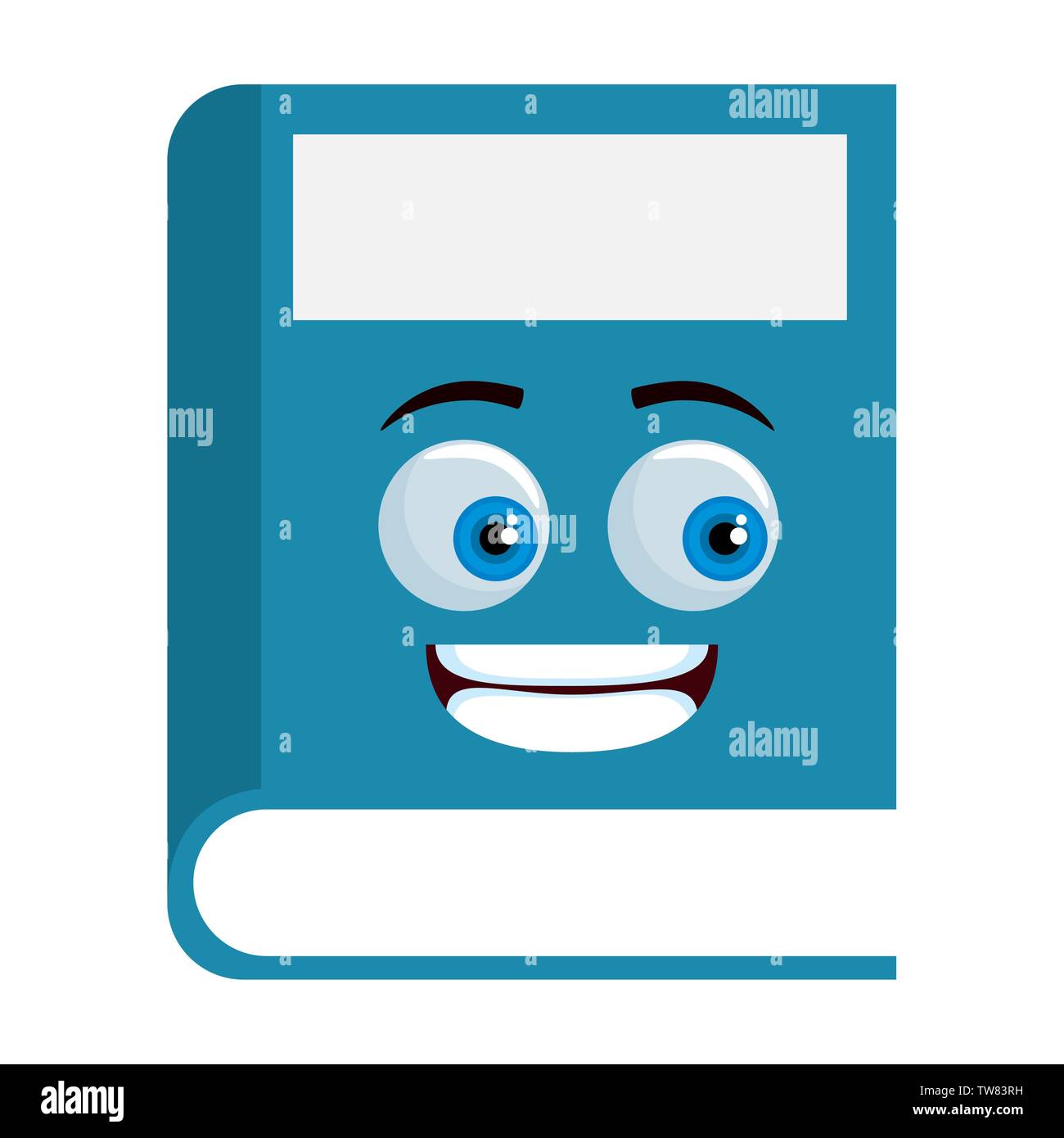 Book emoji character flat Stock Vector Images - Alamy