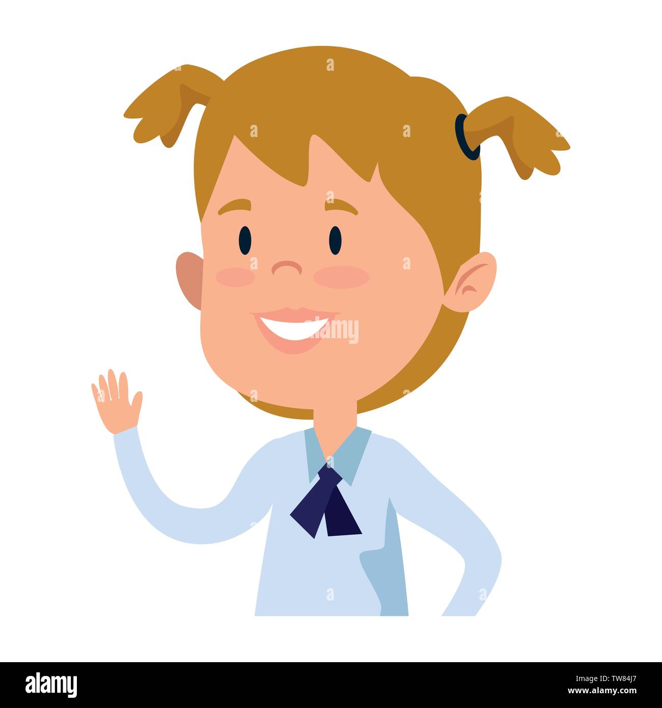 happy student girl comic character Stock Vector Image & Art - Alamy